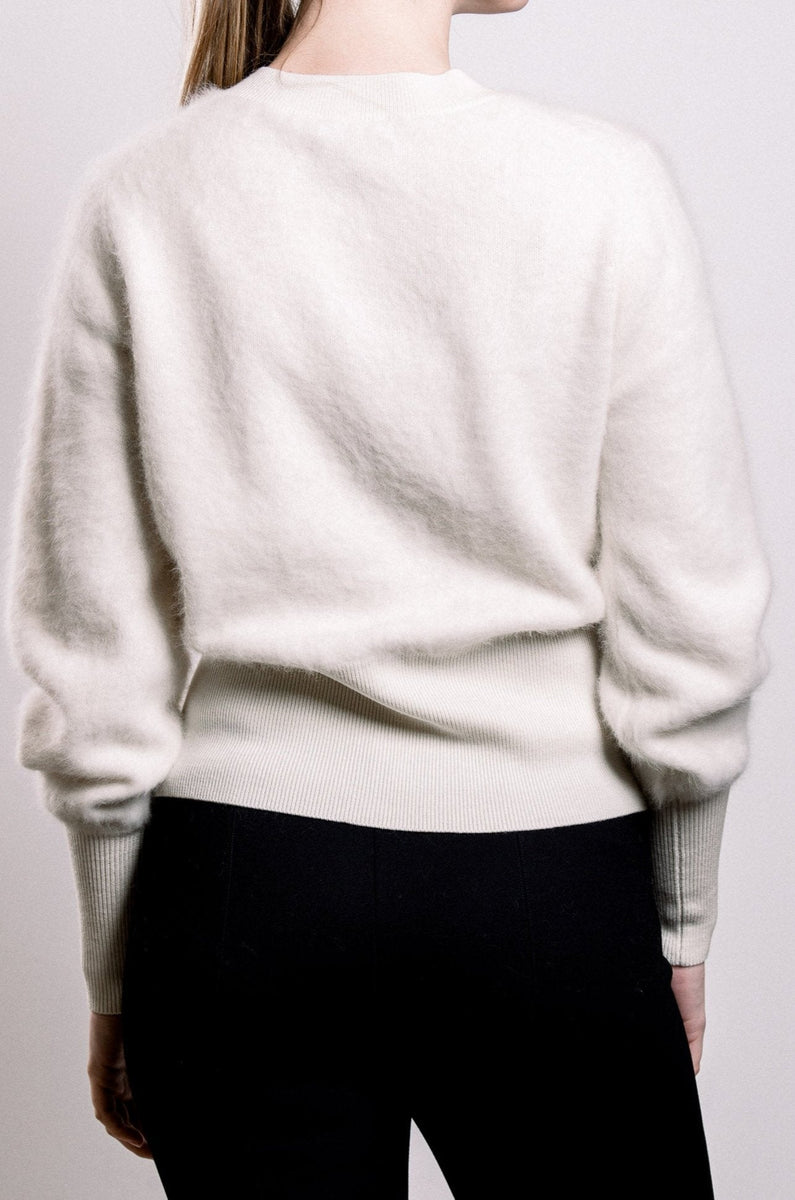 Cashmere & Fox Cardigan - White – Luly Yang